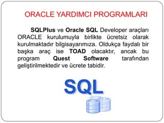 Oracle ile tanisalim | PPTX