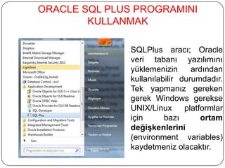 Oracle ile tanisalim | PPT