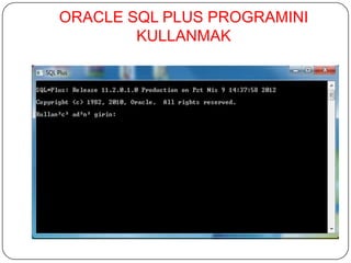 Oracle ile tanisalim | PPT
