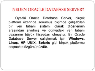 Oracle ile tanisalim | PPTX