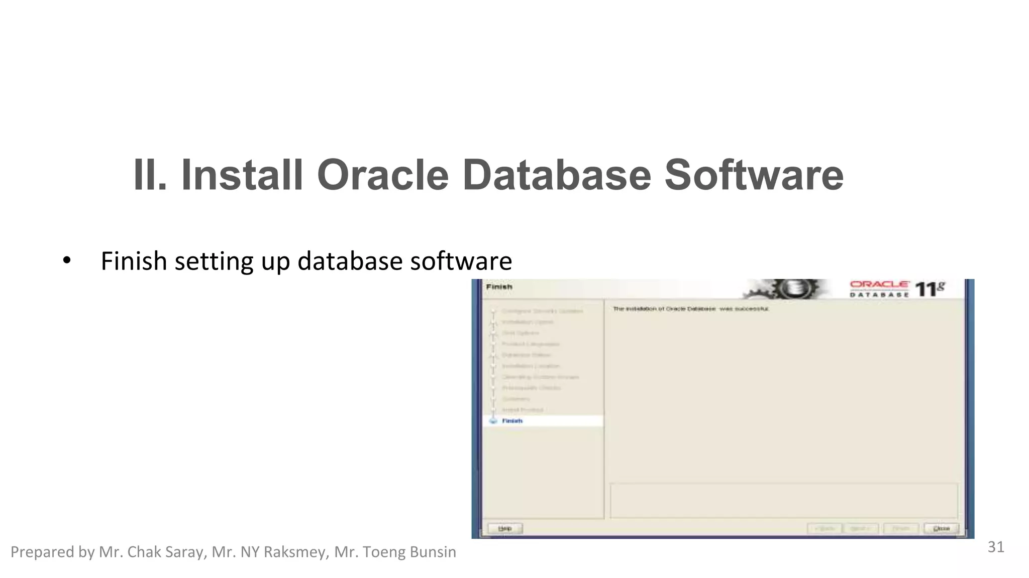 Oracle installation slide | PPT