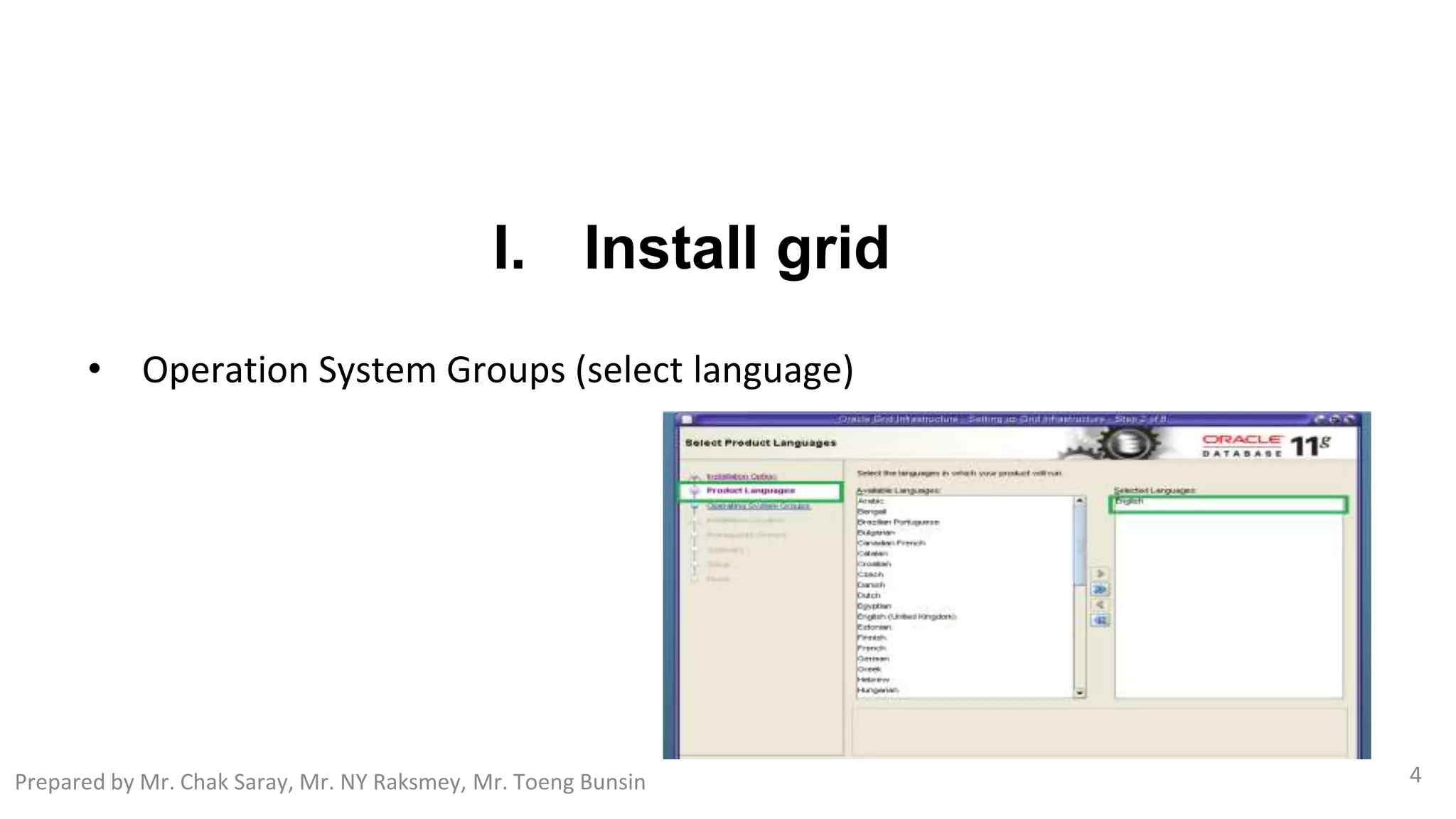 Oracle installation slide | PPT