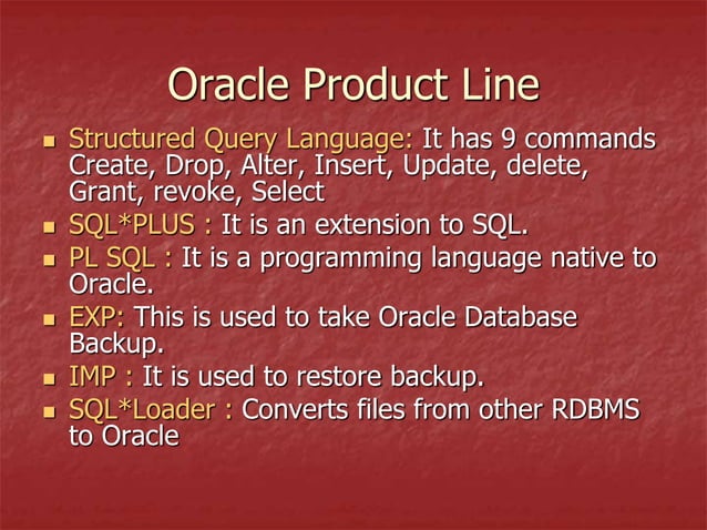 Oracle Intro.ppt | Databases | Computer Software and Applications