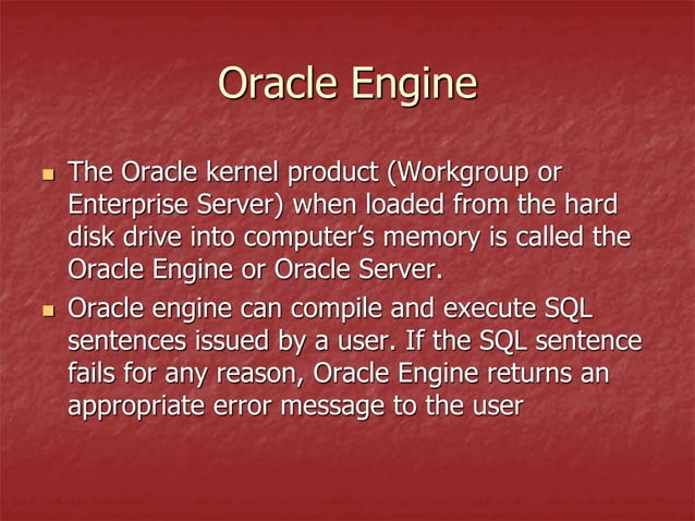 Oracle Intro.ppt | Databases | Computer Software and Applications
