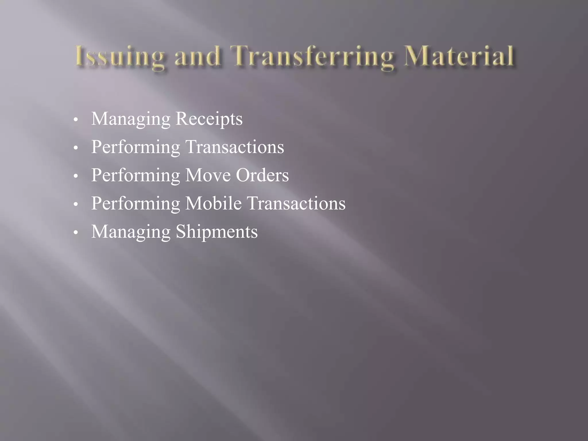 Oracle inventory management online training | PPTX