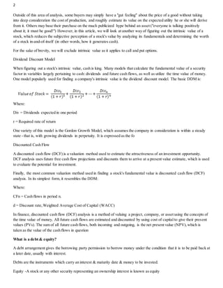 investment banking,capital market,Finance questions for interviews | DOCX