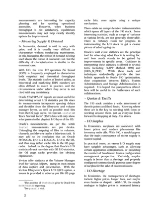 Oracle I/O Supply and Demand | PDF