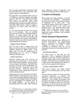 Oracle I/O Supply and Demand | PDF