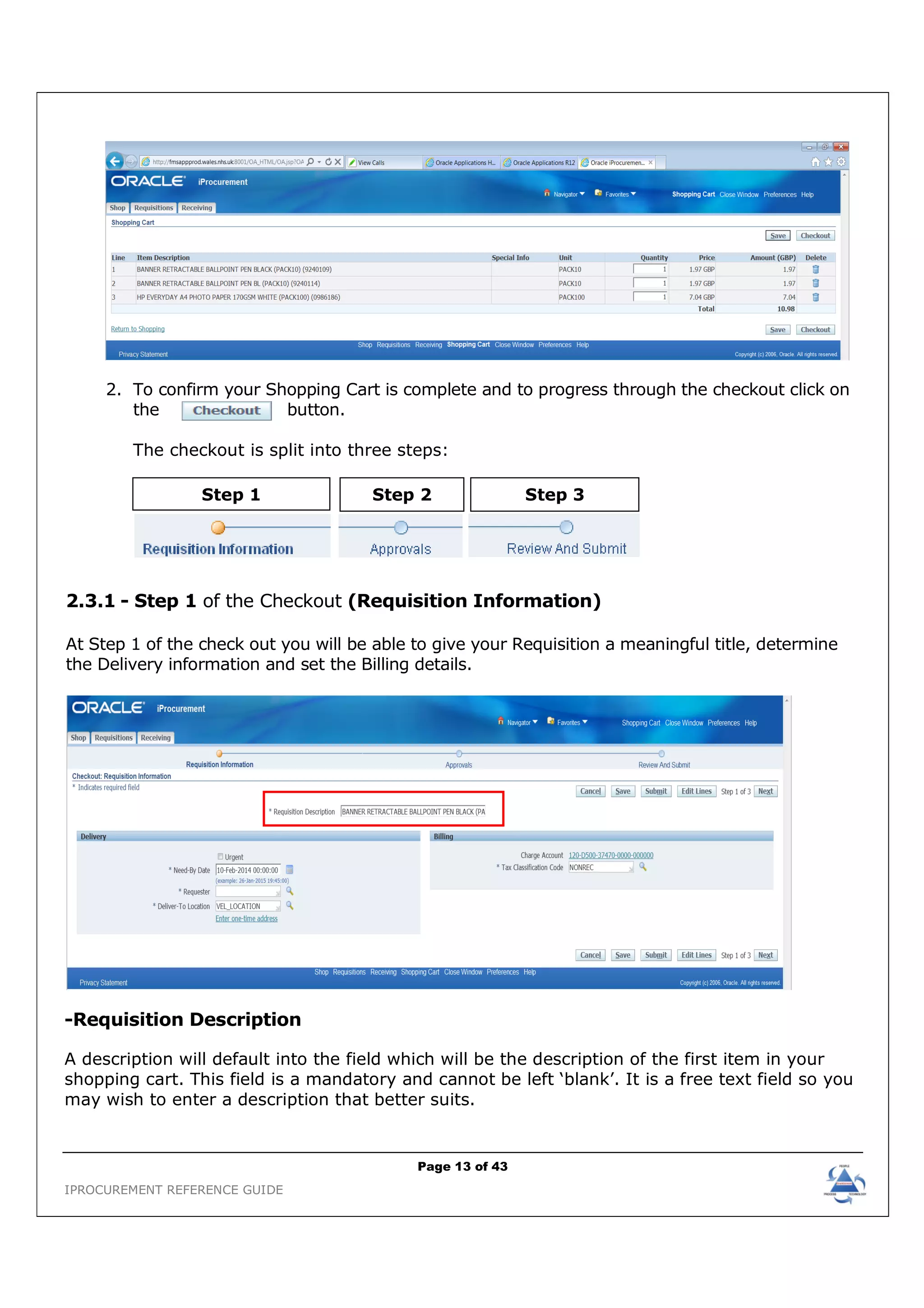 Oracle R12 iProcurement Reference Guide | PDF