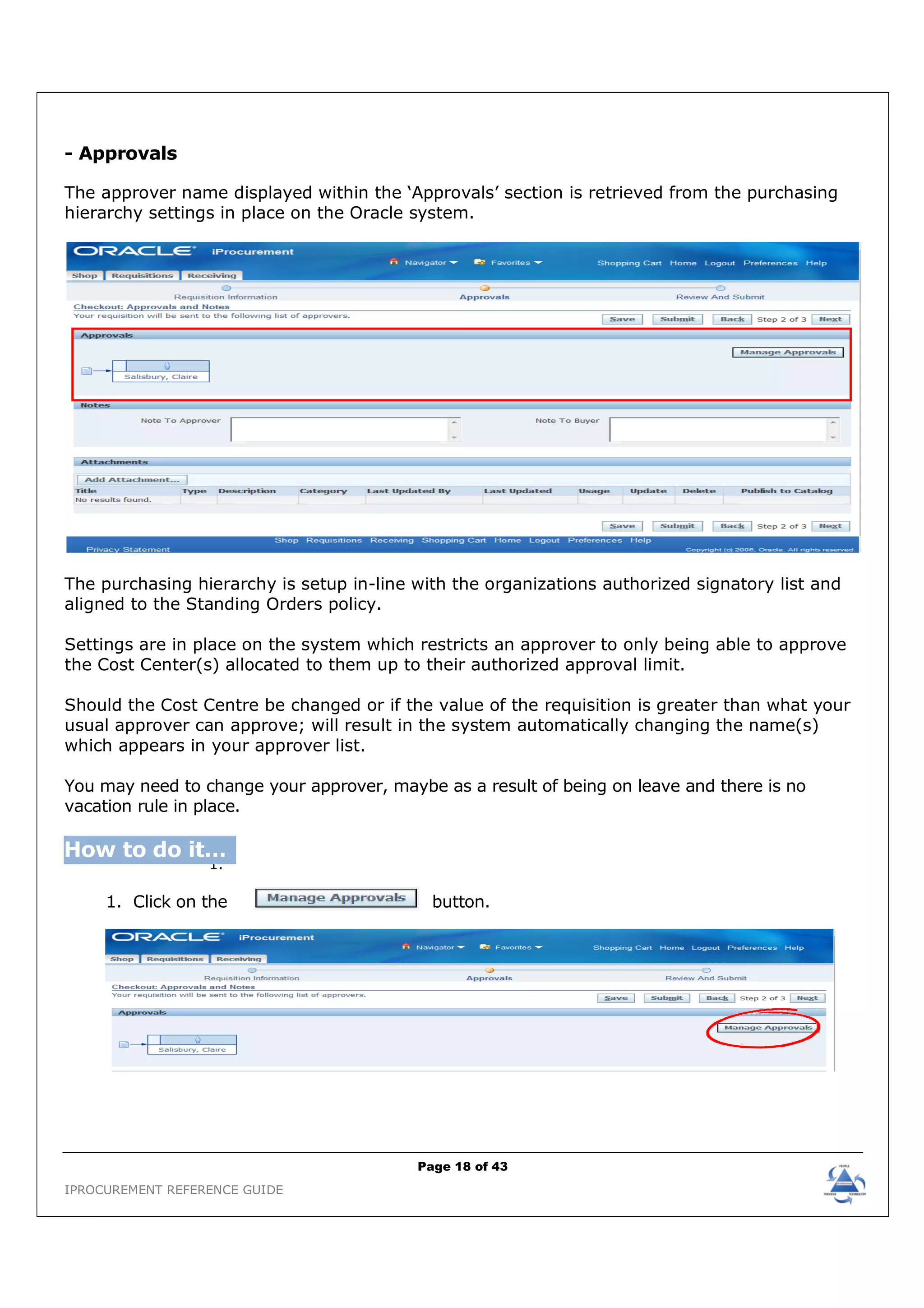 Oracle R12 iProcurement Reference Guide | PDF