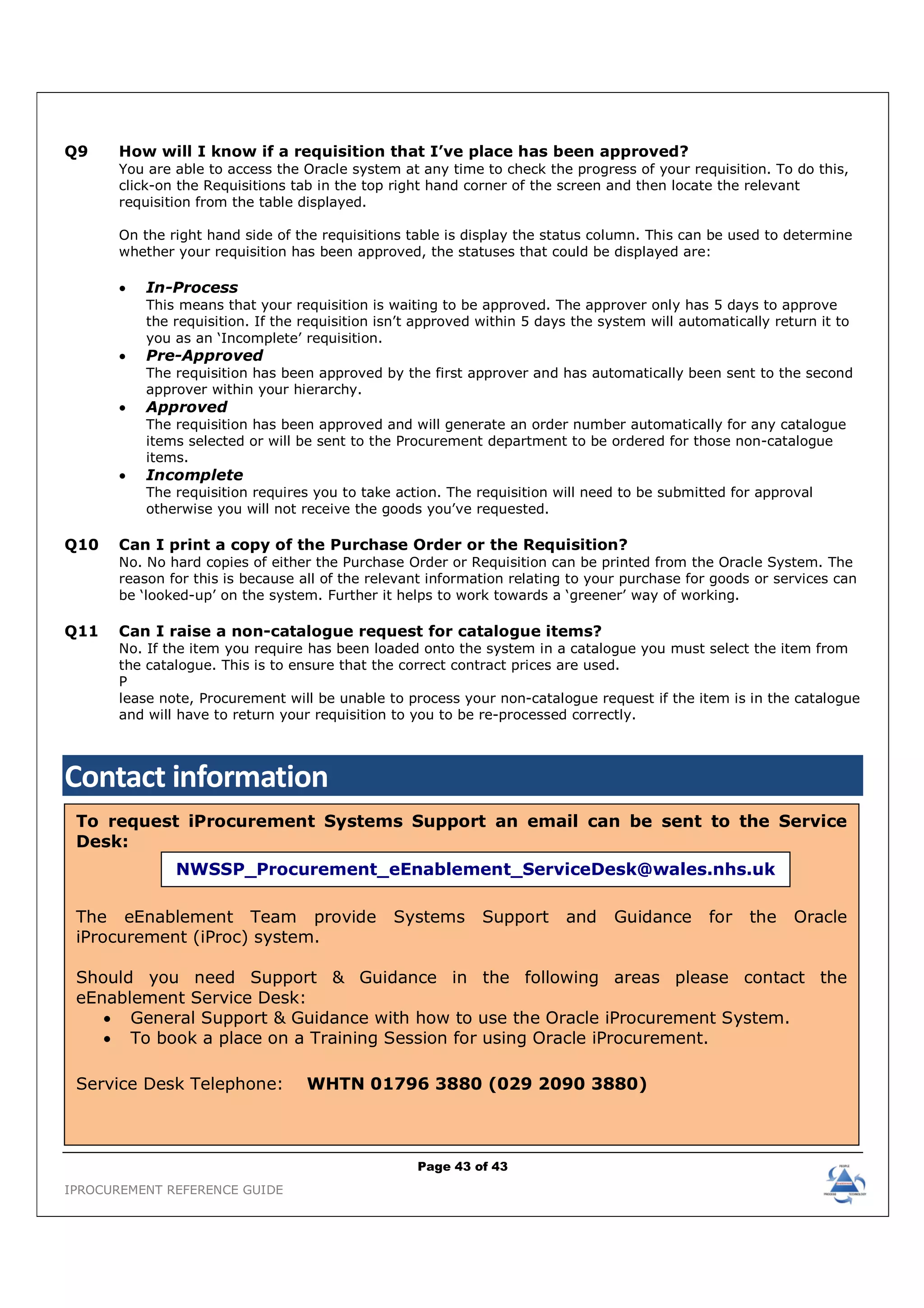 Oracle R12 iProcurement Reference Guide | PDF