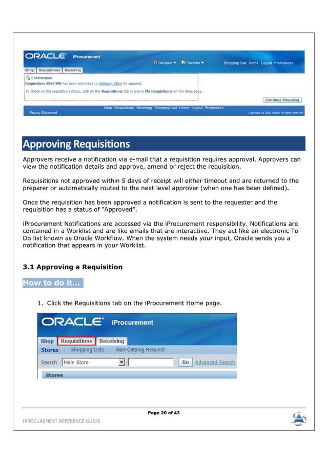 Oracle R12 iProcurement Reference Guide | PDF | Household Supplies | Shopping