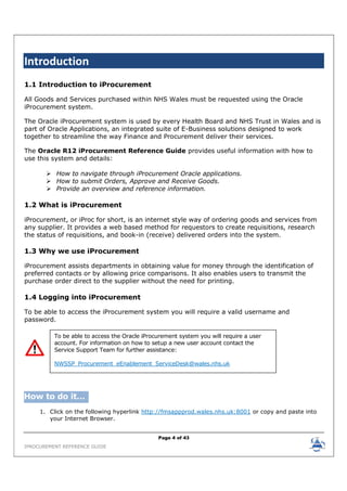 Oracle R12 iProcurement Reference Guide | PDF
