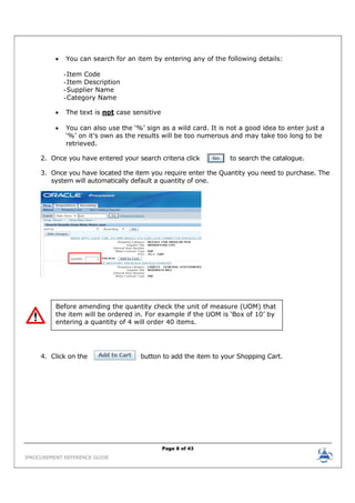 Oracle R12 iProcurement Reference Guide | PDF