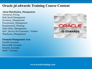 oracle jd edwards training | oracle jd edwards | jd edwards | PPTX