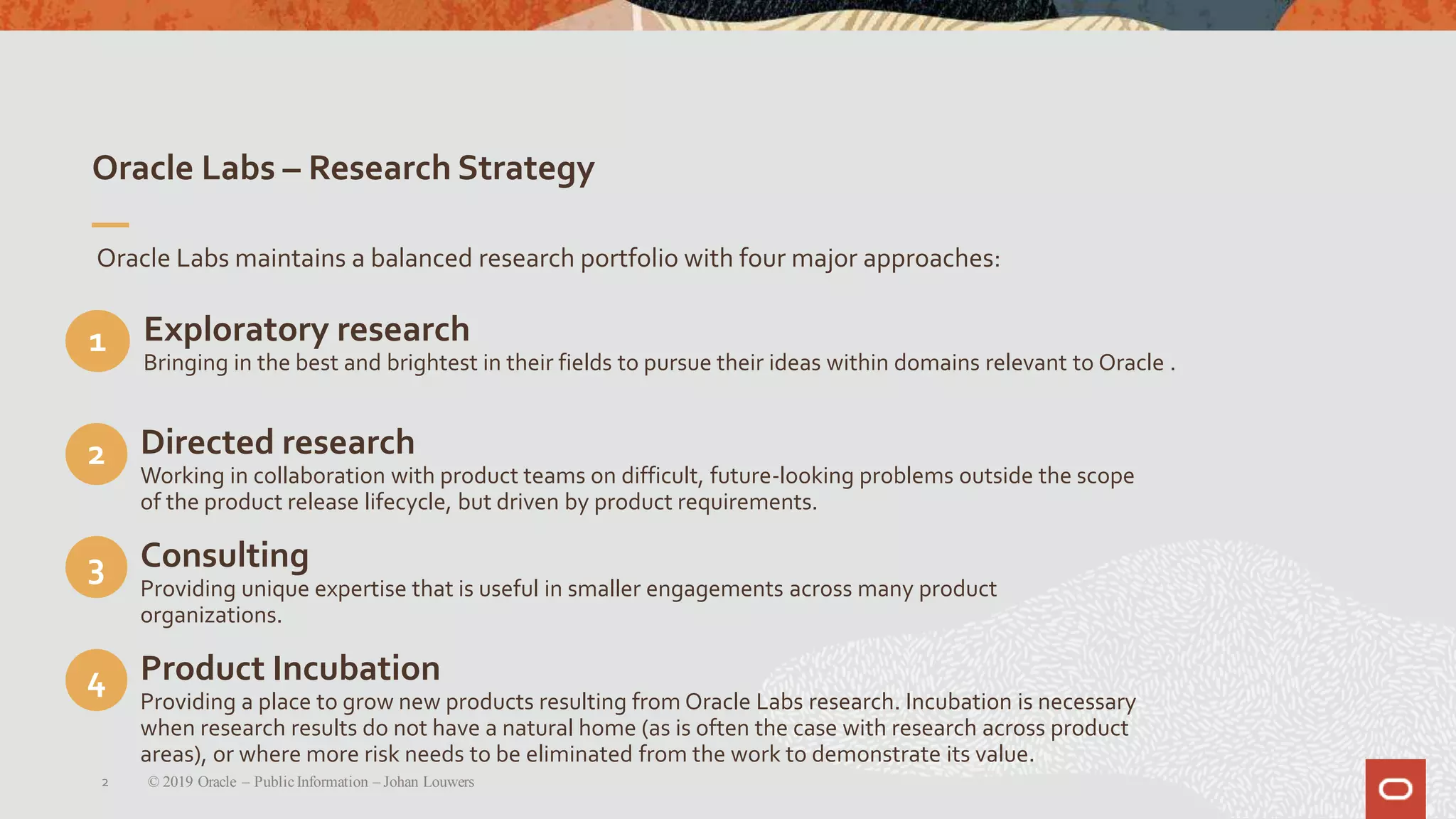 Oracle Labs - research mission & project potfolio | PPTX