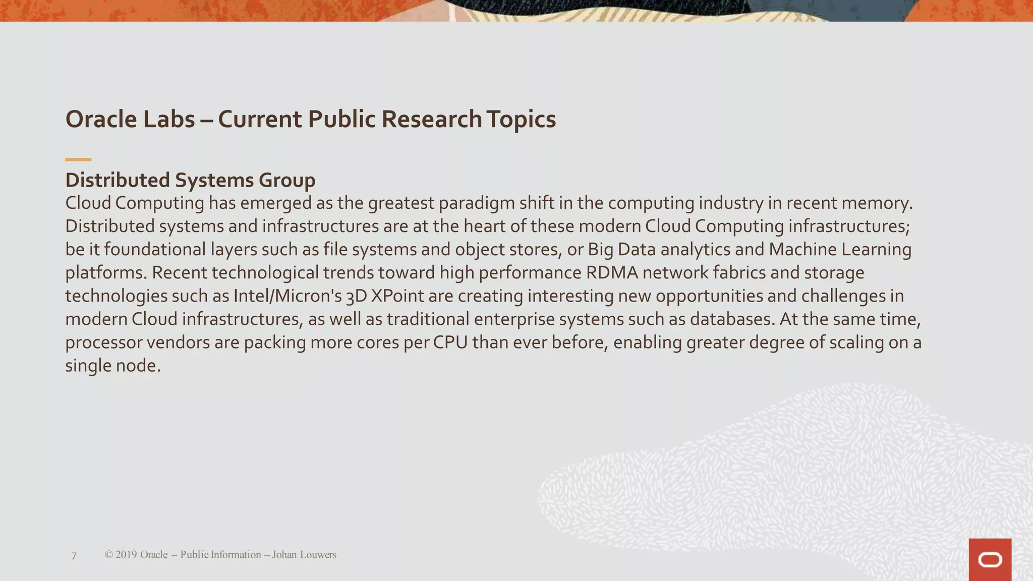 Oracle Labs - research mission & project potfolio | PPTX