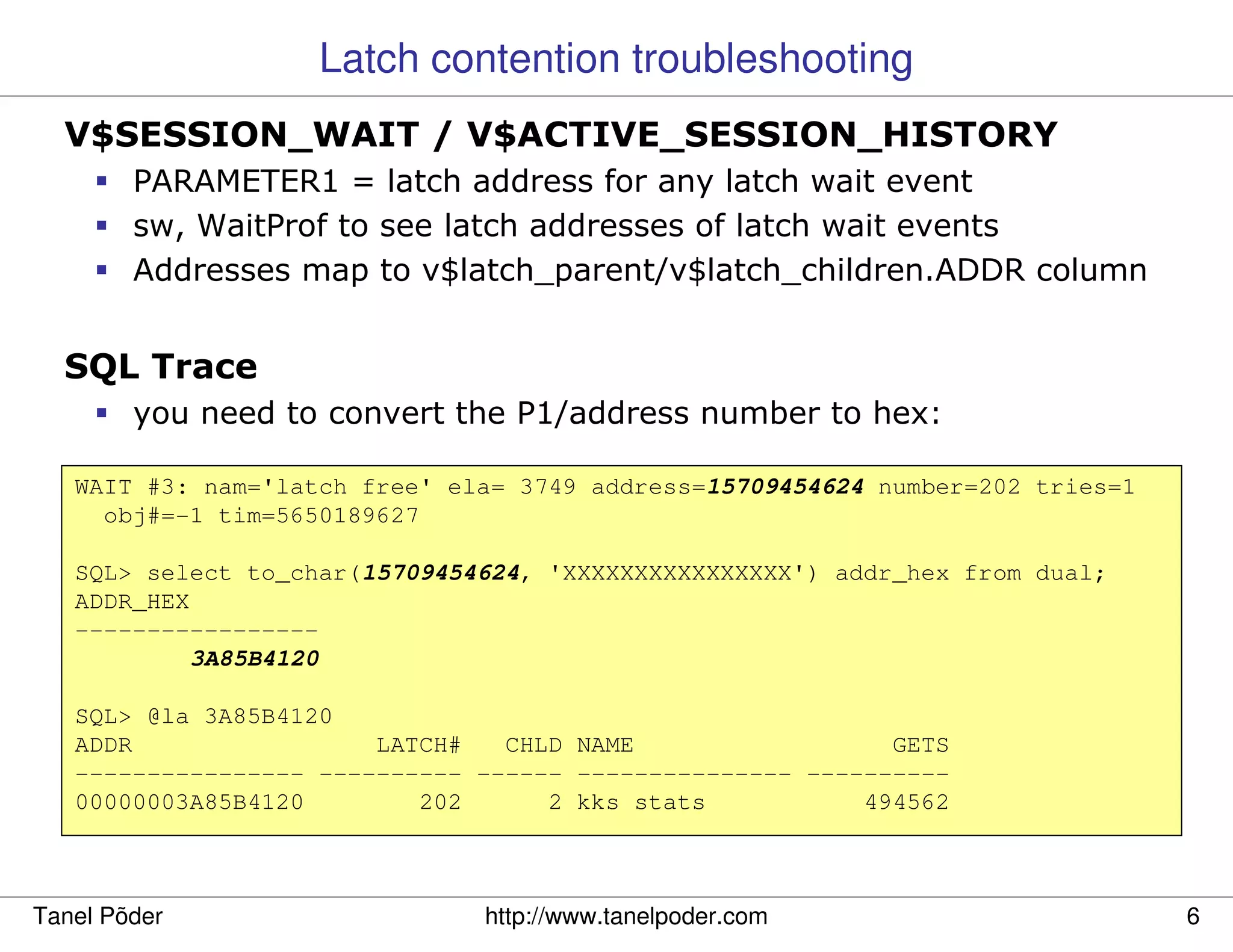 Oracle Latch and Mutex Contention Troubleshooting | PPT Oracle Latch and Mutex Contention Troubleshooting | PPT