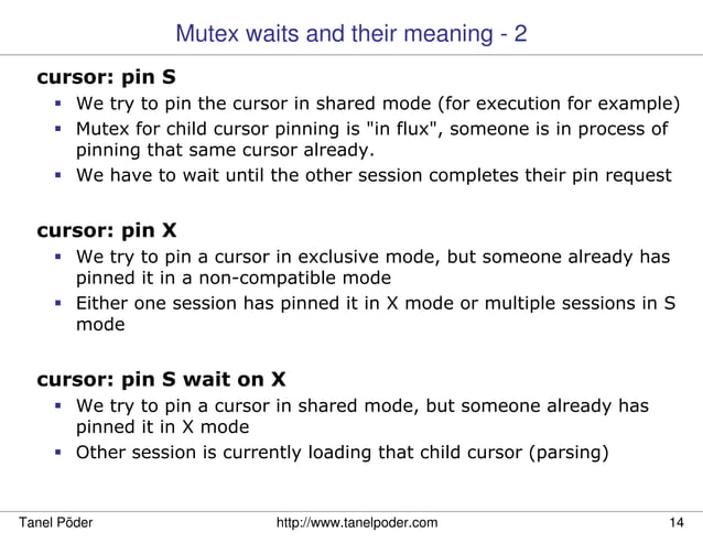 Oracle Latch And Mutex Contention Troubleshooting Ppt 