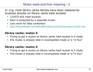Oracle Latch and Mutex Contention Troubleshooting | PPT