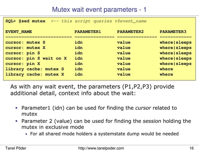 Oracle Latch and Mutex Contention Troubleshooting | PPT