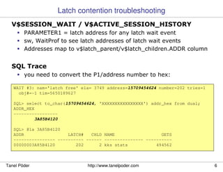 Oracle Latch and Mutex Contention Troubleshooting | PPT
