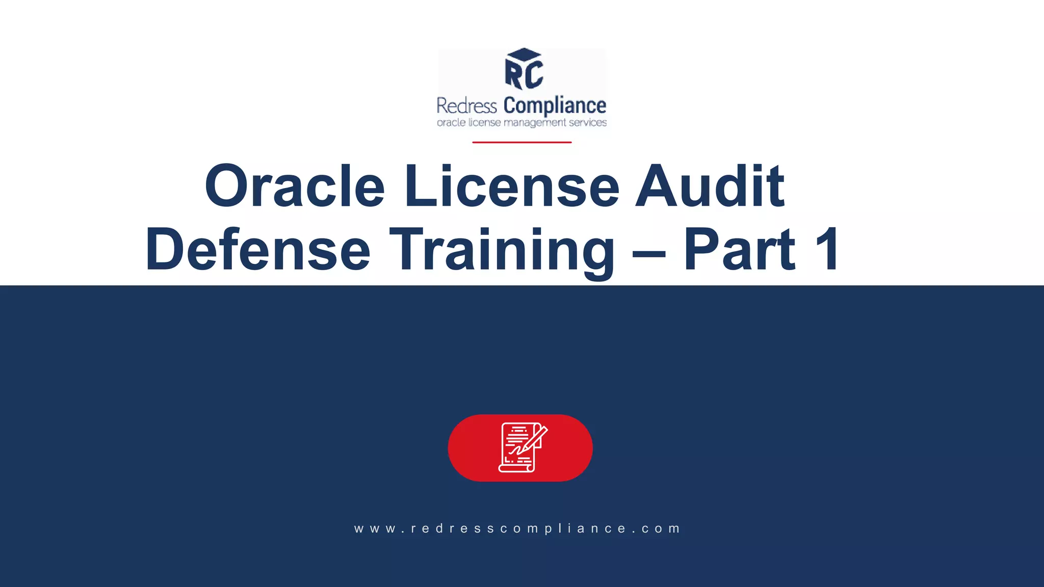 Oracle License Management Audit Defense Roadmap | PPTX