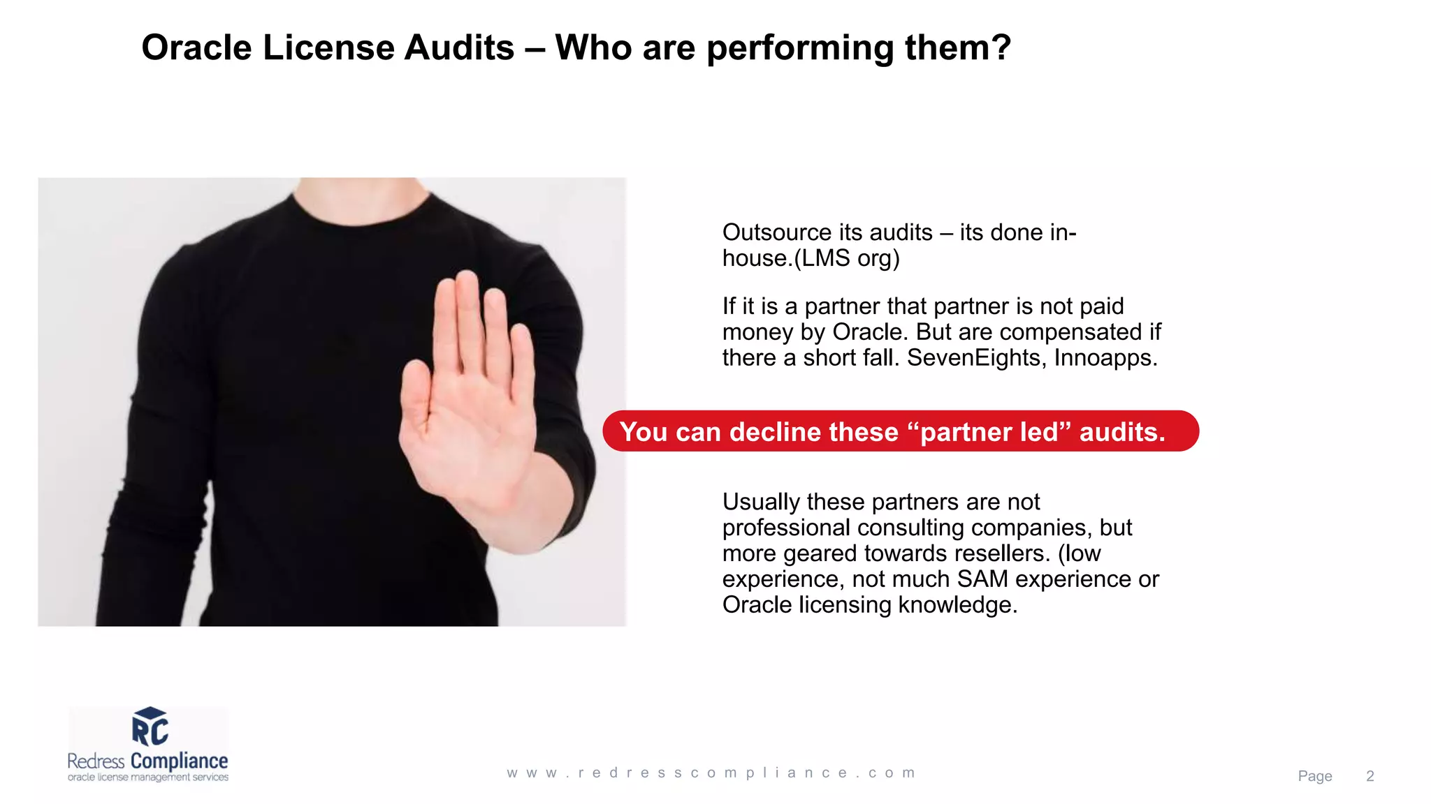Oracle License Management Audit Defense Roadmap | PPTX