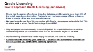 Oracle License Management - Basics | PPTX
