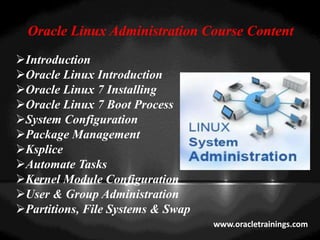 oracle linux administration | oracle linux training - oracle trainings ...
