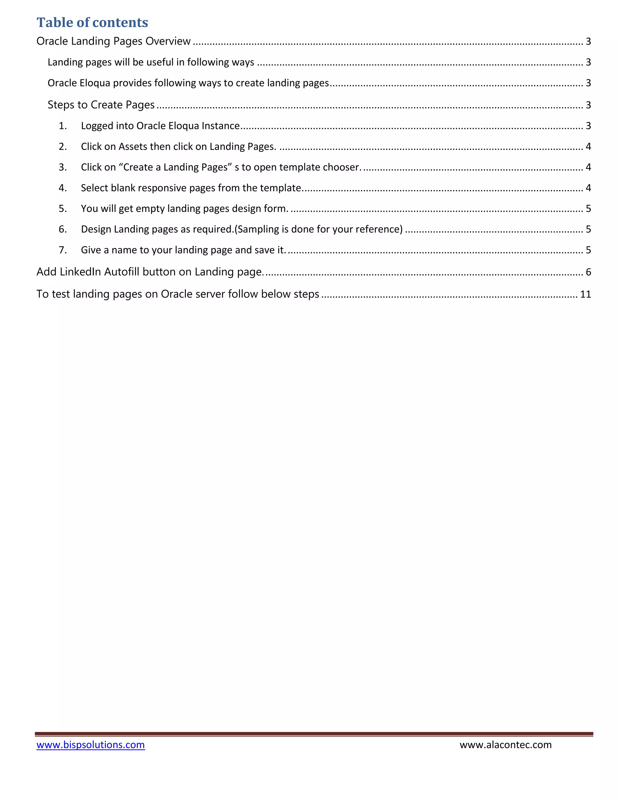 Oracle marketing cloud Designing landing pages in eloqua-converted | PDF