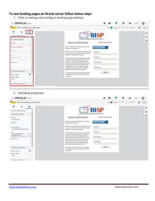 Oracle marketing cloud Designing landing pages in eloqua-converted | PDF