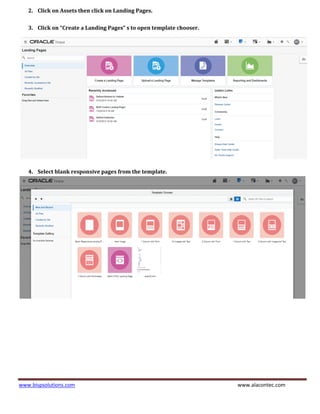 Oracle marketing cloud Designing landing pages in eloqua-converted | PDF