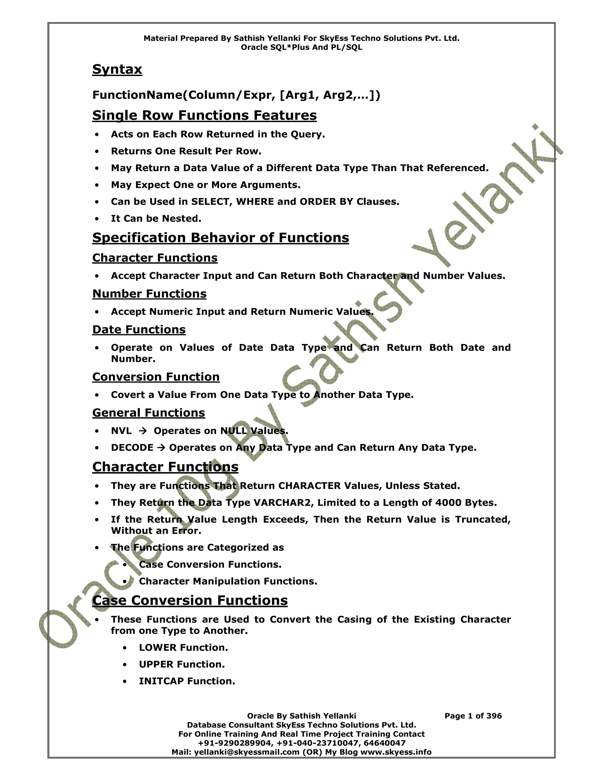 Oracle material (1) | PDF