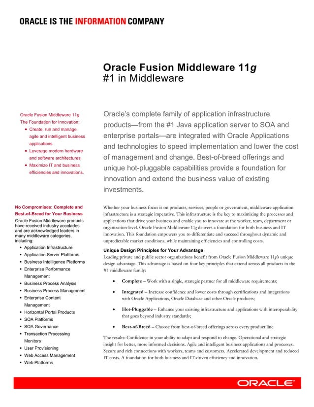 Oracle Middleware | PDF