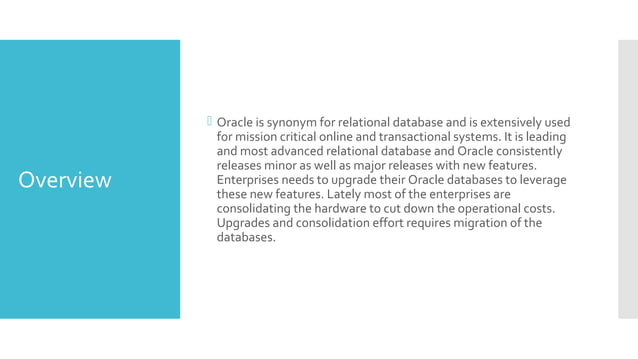 Oracle migrations and upgrades | PPT | Databases | Computer Software ...