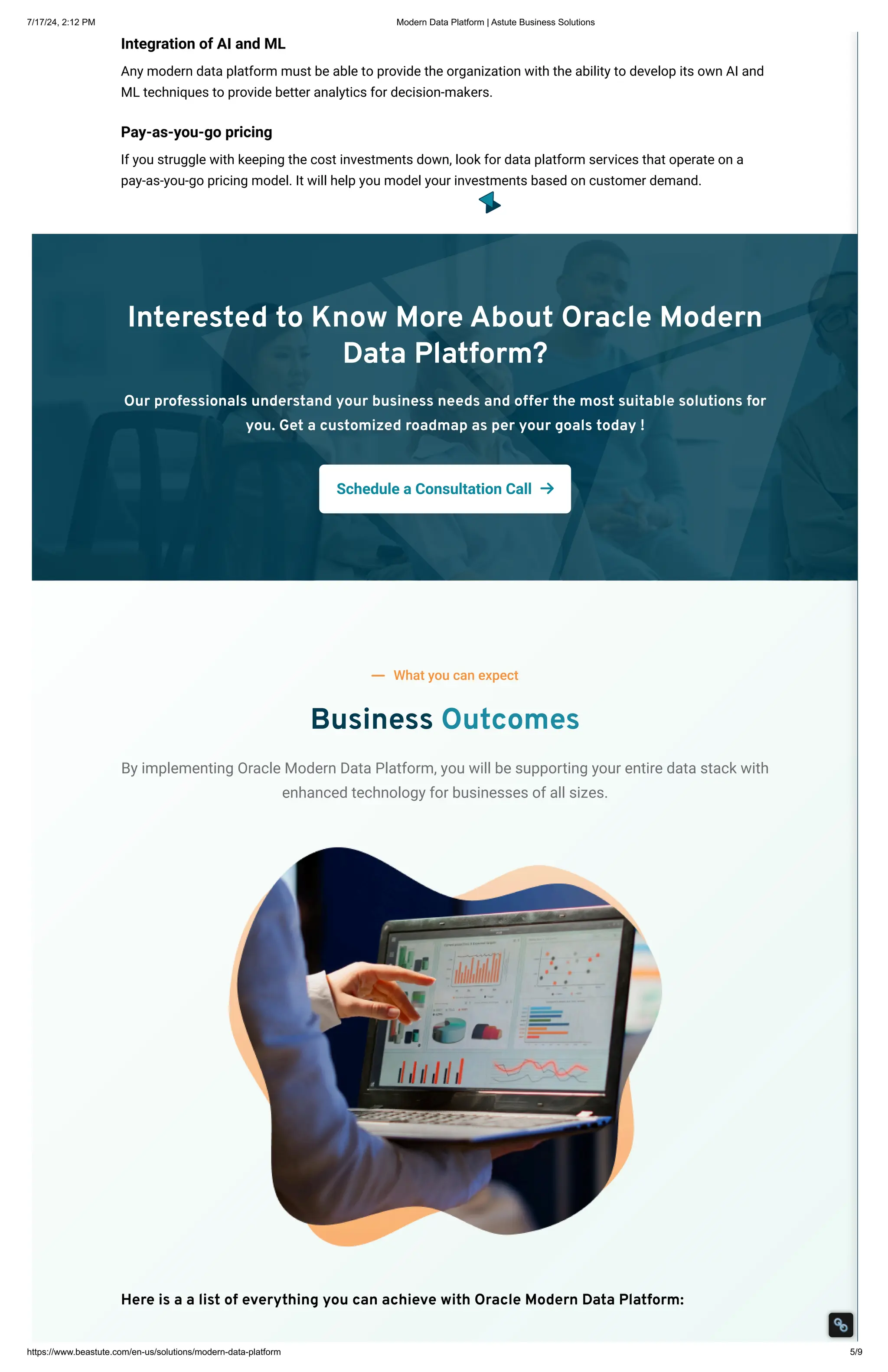 Oracle Modern Data Platform | Astute Business Solutions | PDF | Free ...
