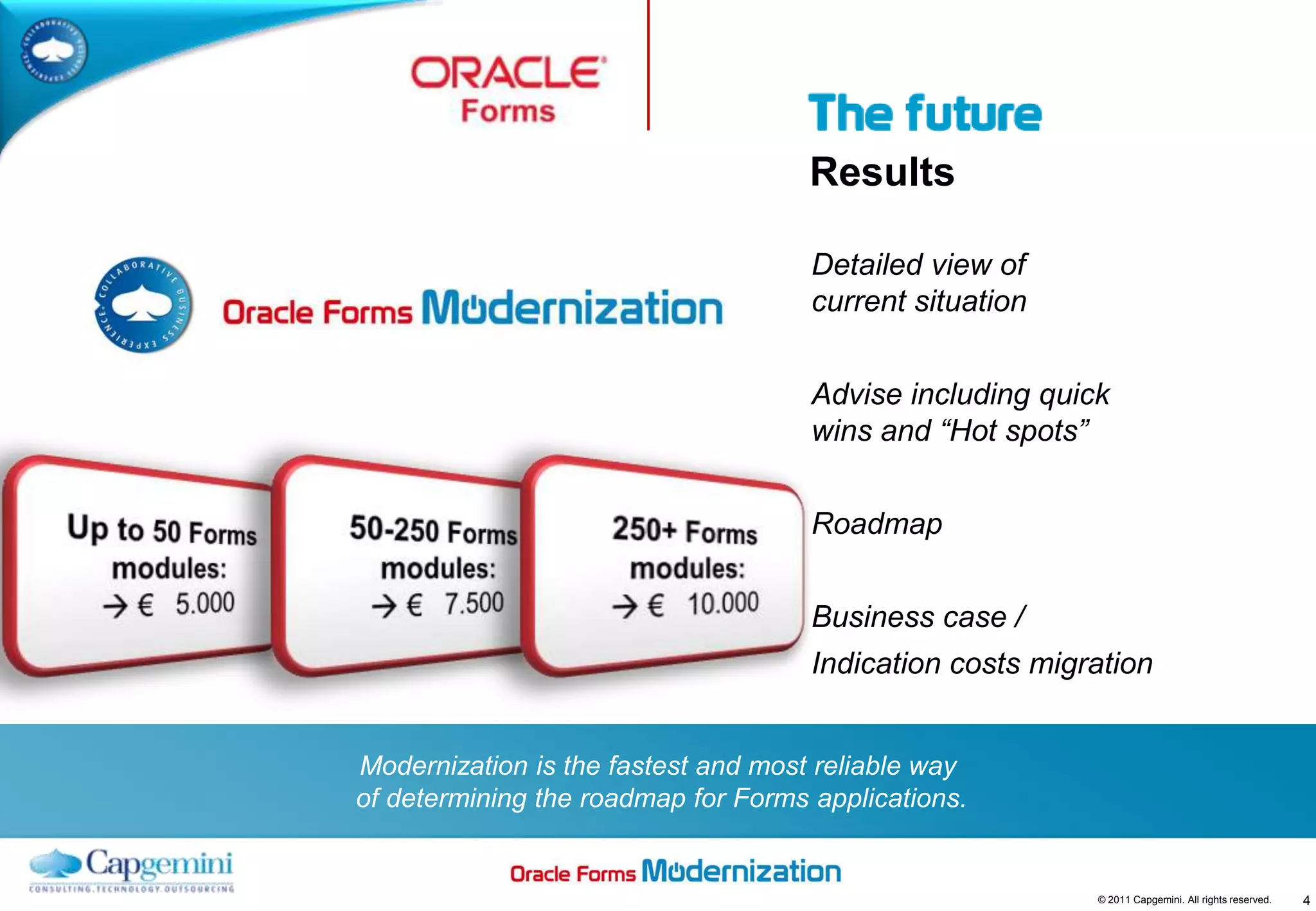 Capgemini's Oracle modernization offering | PPTX | Technology & Computing