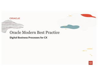 Oracle Mordern Best Practice for Customer Experience | PDF