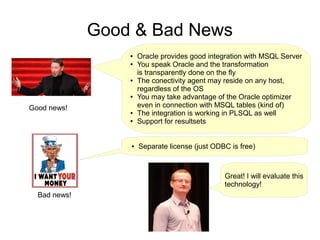 Oracle - SQL Server Integration | PPT