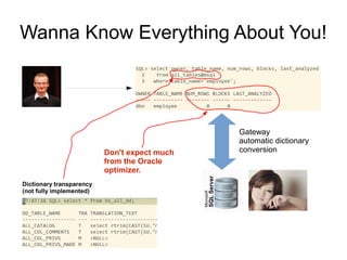 Oracle - SQL Server Integration | PPT