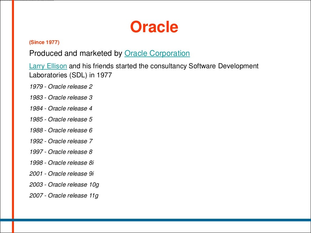 Oracle Mysql Comparison
