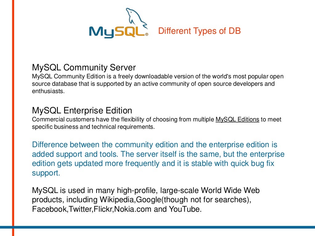 Oracle Mysql Comparison