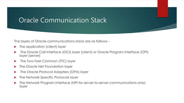 Oracle Net Architecture And Its Components Pptx