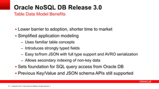 Oracle NoSQL Database release 3.0 overview | PDF
