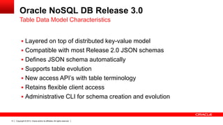 Oracle NoSQL Database release 3.0 overview | PDF