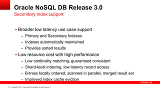 Oracle NoSQL Database release 3.0 overview | PDF