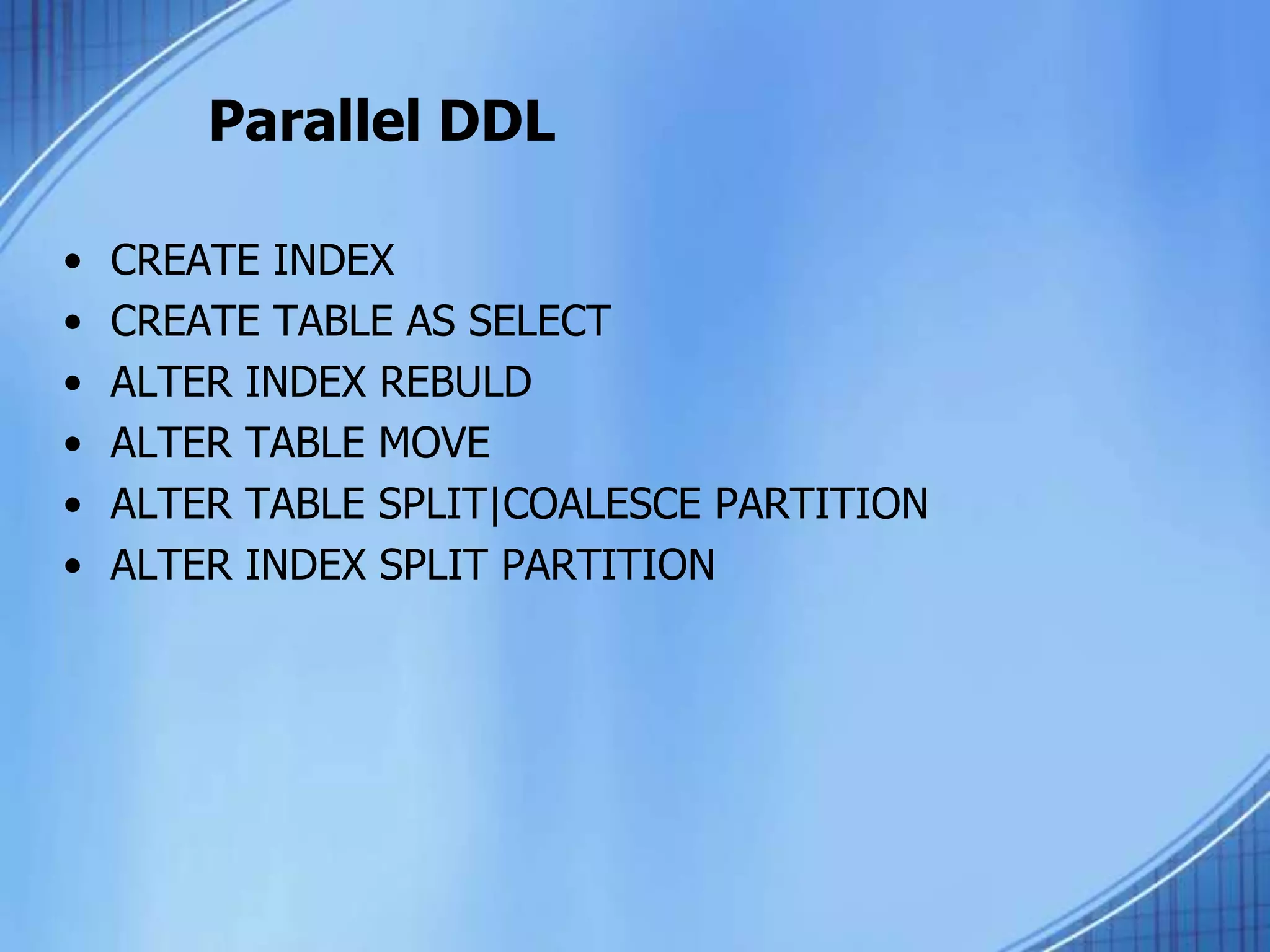 Oracle’ın parallel execution yetenekleri ve performans | PPT