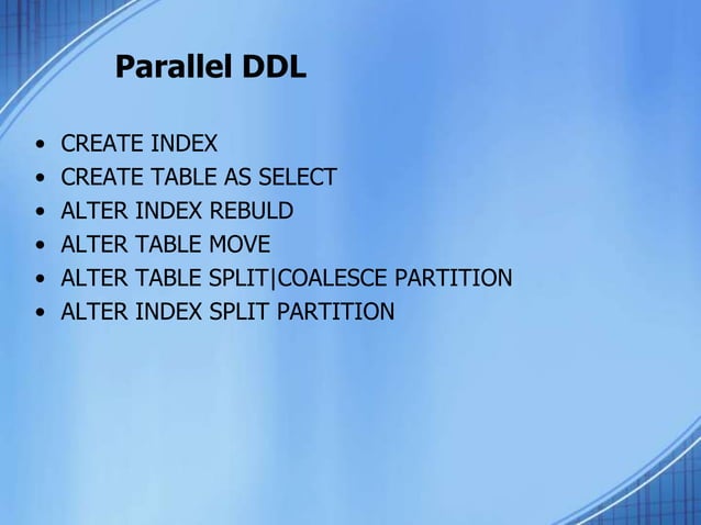 Oracleın Parallel Execution Yetenekleri Ve Performans Ppt 