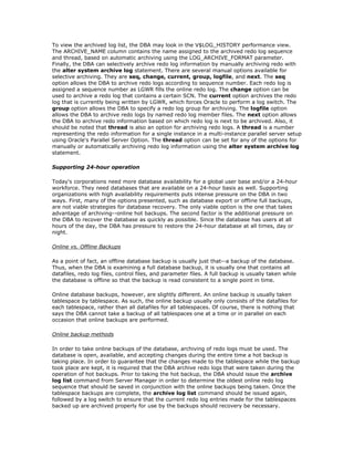 Oracle ocp backup exam | DOC | Databases | Computer Software and Applications